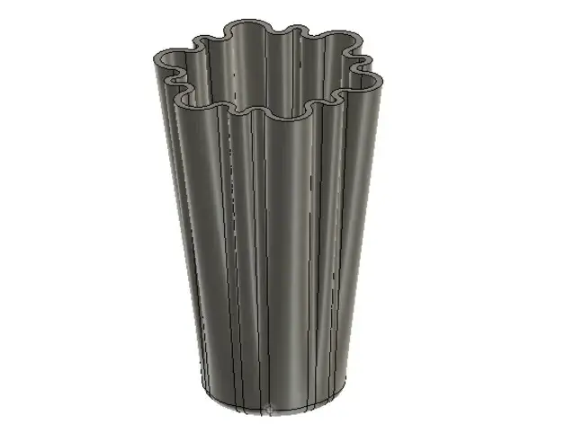 免费其他STL下载 - 花盆 Ripple_Vase_or_Plant_pot_2 - FDM-模型搬运工