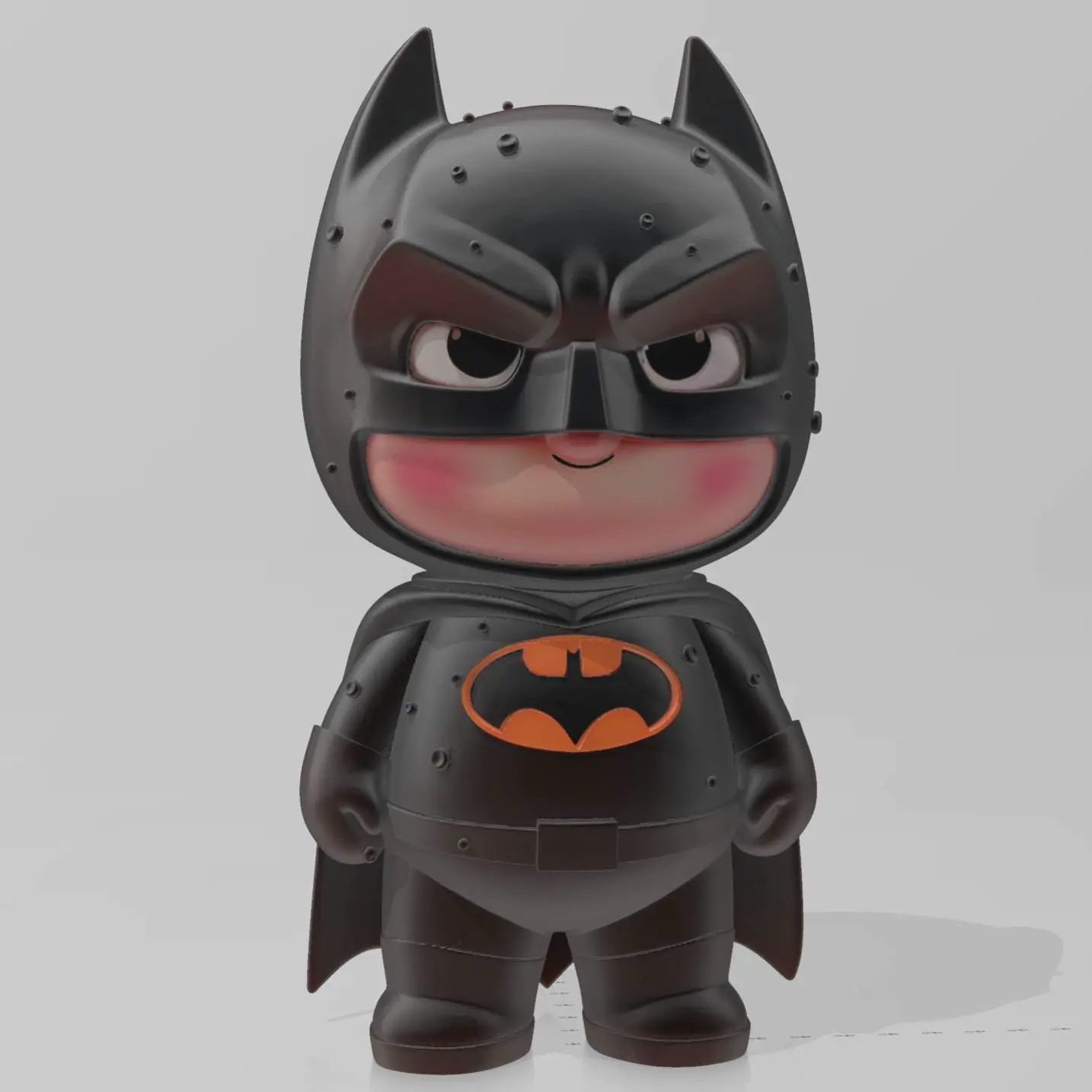 免费角色与怪物STL下载 - Chibi Batman 3D Model（Q 版蝙蝠侠 3D 模型 ） - 张飞打印