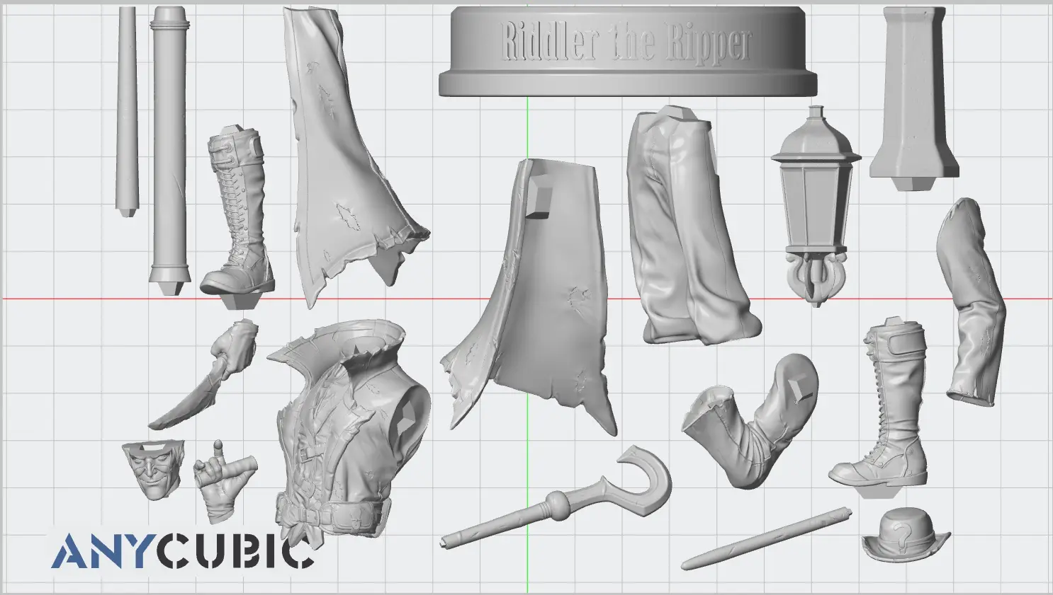 3D打印模型 | 3MF文件 | Riddler the Ripper《蝙蝠侠》谜语人 | 创想云