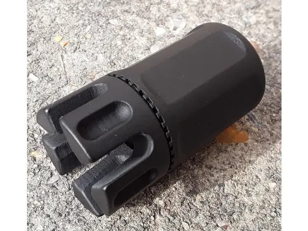 免费微型游戏与配件STL下载 - PWS CQB 556 Muzzle Device to suit Gel Blaster - 小黑不嘿