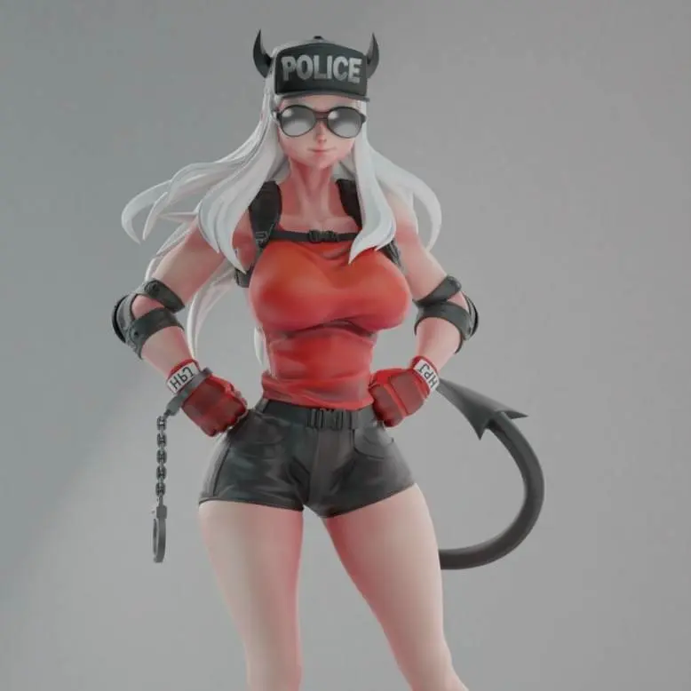 3D打印模型 | 3MF文件 | 正义Police Justice-Helltaker-地狱把妹王 | 创想云