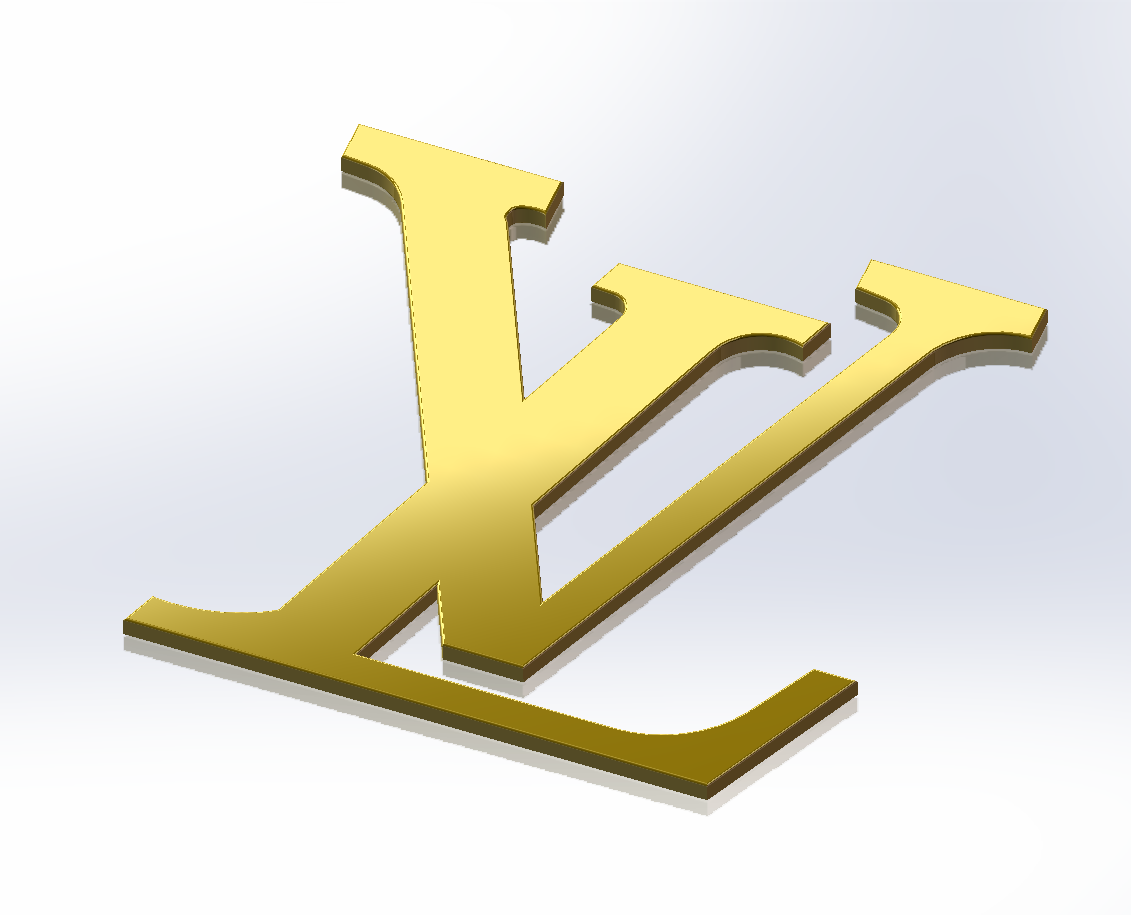 创意杯垫系列-LV logo | 3D模型下载 | 创想云