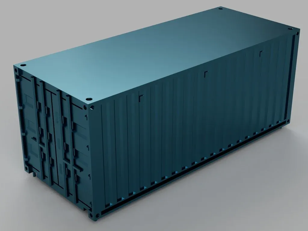 3D打印模型 | 3MF文件 | HO scale container 20ft (piko-compatible) | 创想云