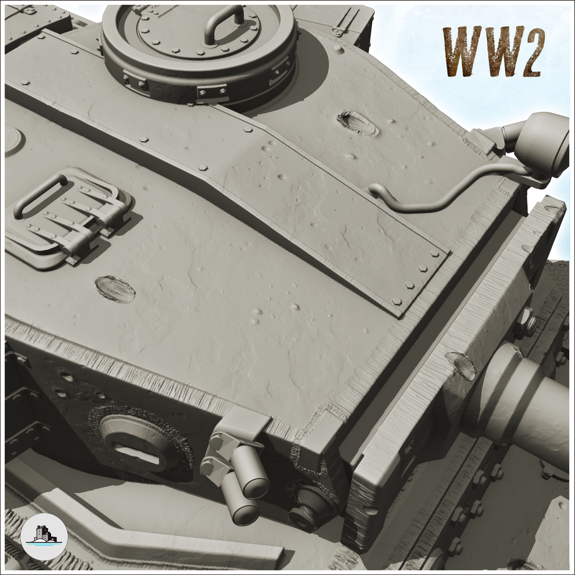 Panzer VI Tiger (P) - WW2 German Flames of War Bolt Action | 3D模型下载 | 创想云
