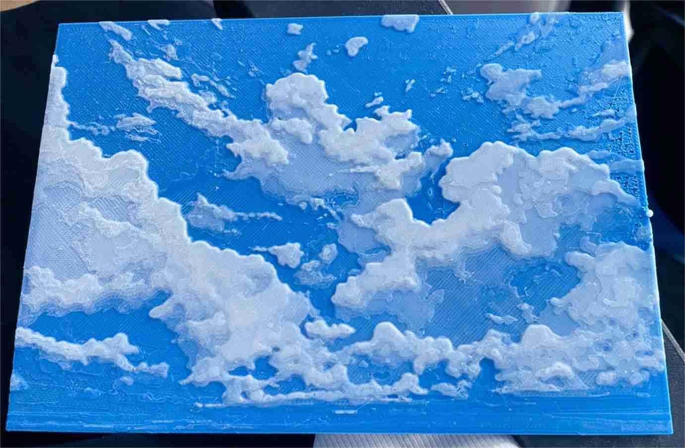 版画系列-蓝天白云 | 3D模型下载 | 创想云