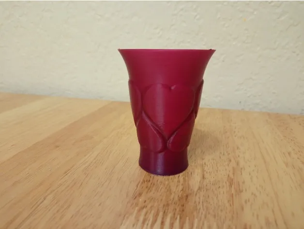 免费其他STL下载 - 花瓶 Super_embossed_Heart_vase - FDM-模型搬运工