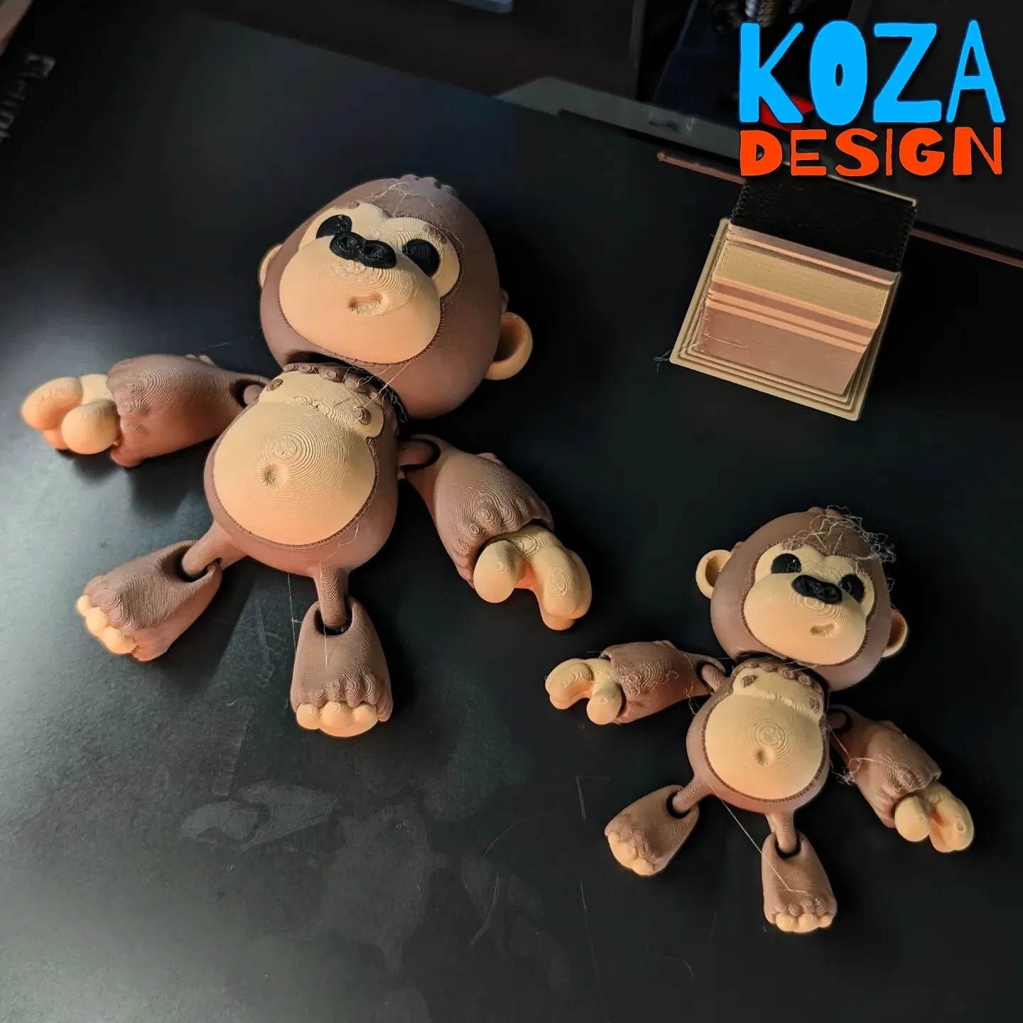 免费其他STL下载 - koza_designs免支撑一体成形大猩猩 - 左岸河畔