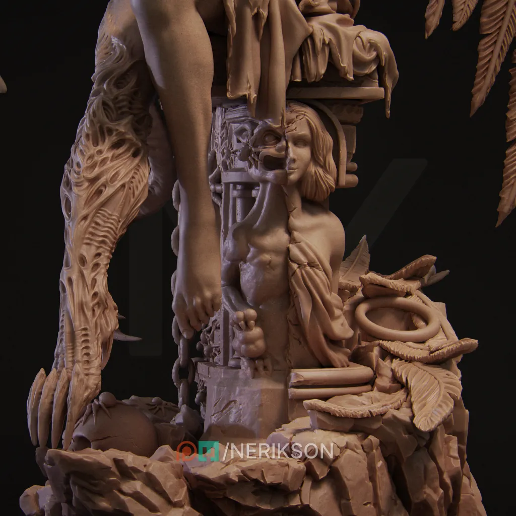 3D打印模型 | 3MF文件 | 魅魔Rylana-邪恶的面孔 | 创想云