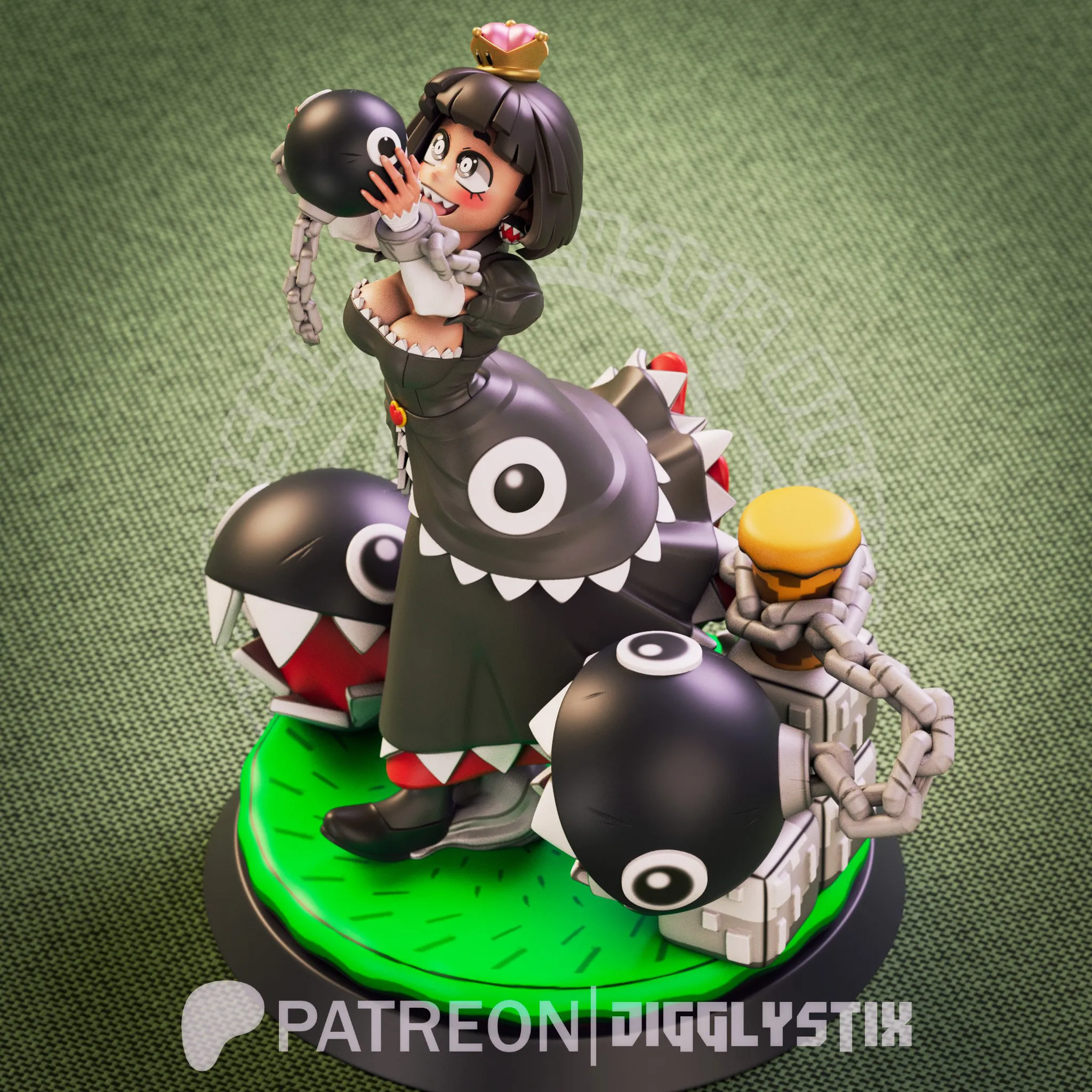 3D打印模型 | 3MF文件 | 《超级玛利欧兄弟》Chain Chompette | 创想云