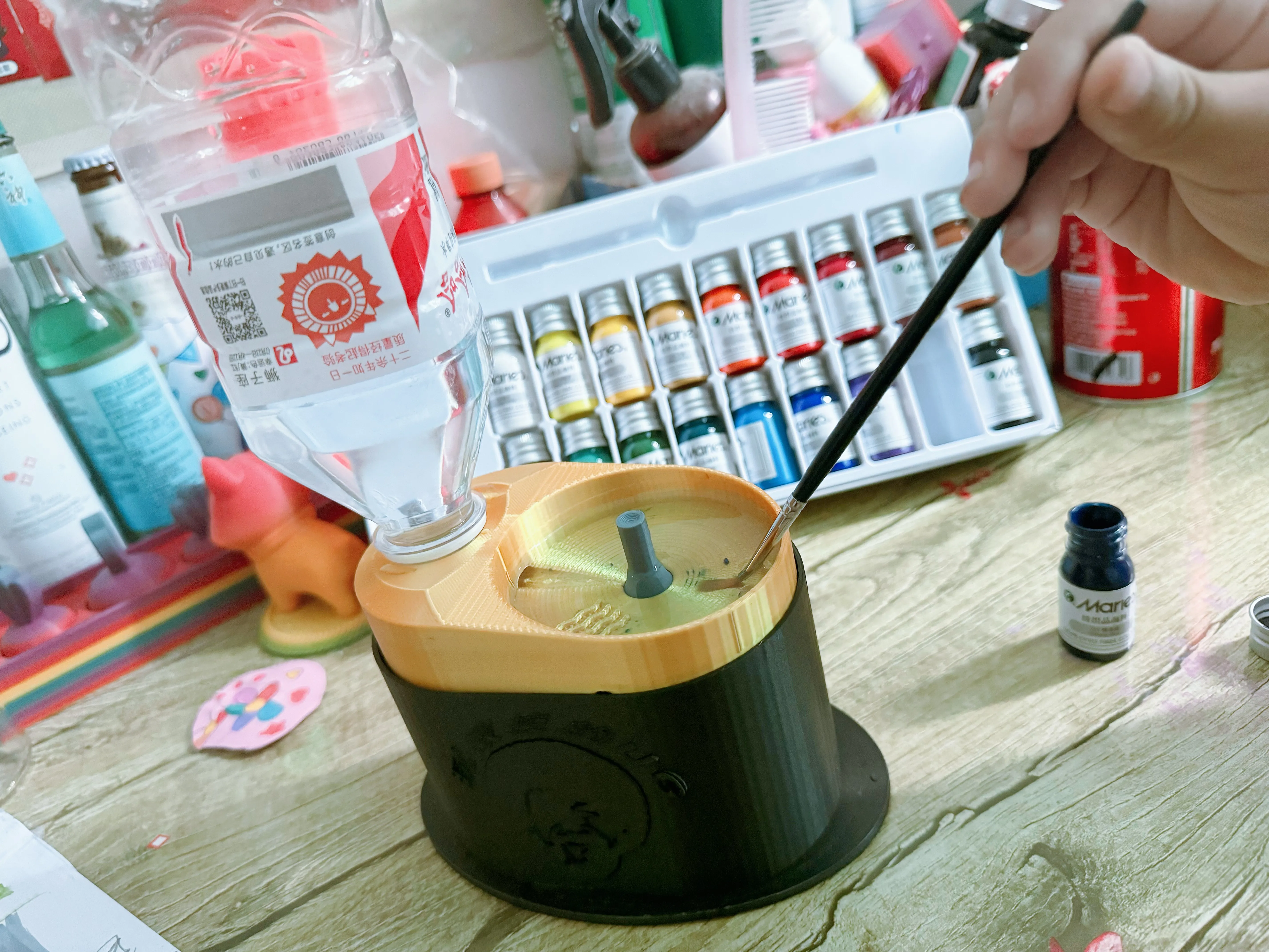 其他stl下载 洗笔器 模型上色 在也不用为模型上色洗笔时来回换水而烦恼了 玩数控的ug