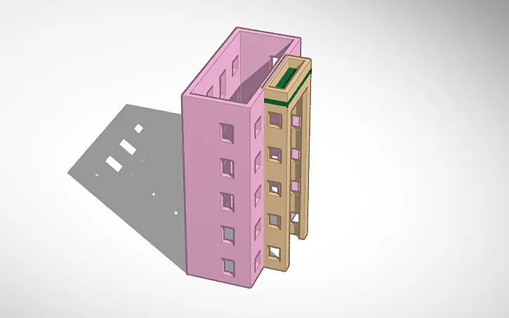 免费道具与地形STL下载 - Faller Low-rise Kit-A(N-body) - 用户3629571553