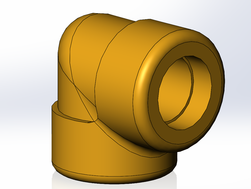 threaded elbow--90deg | 3D模型下载 | 创想云