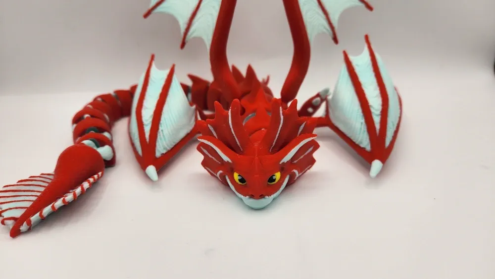 3D打印模型 | 3MF文件 | 多色可爱的云跳龙铰接龙 | 创想云