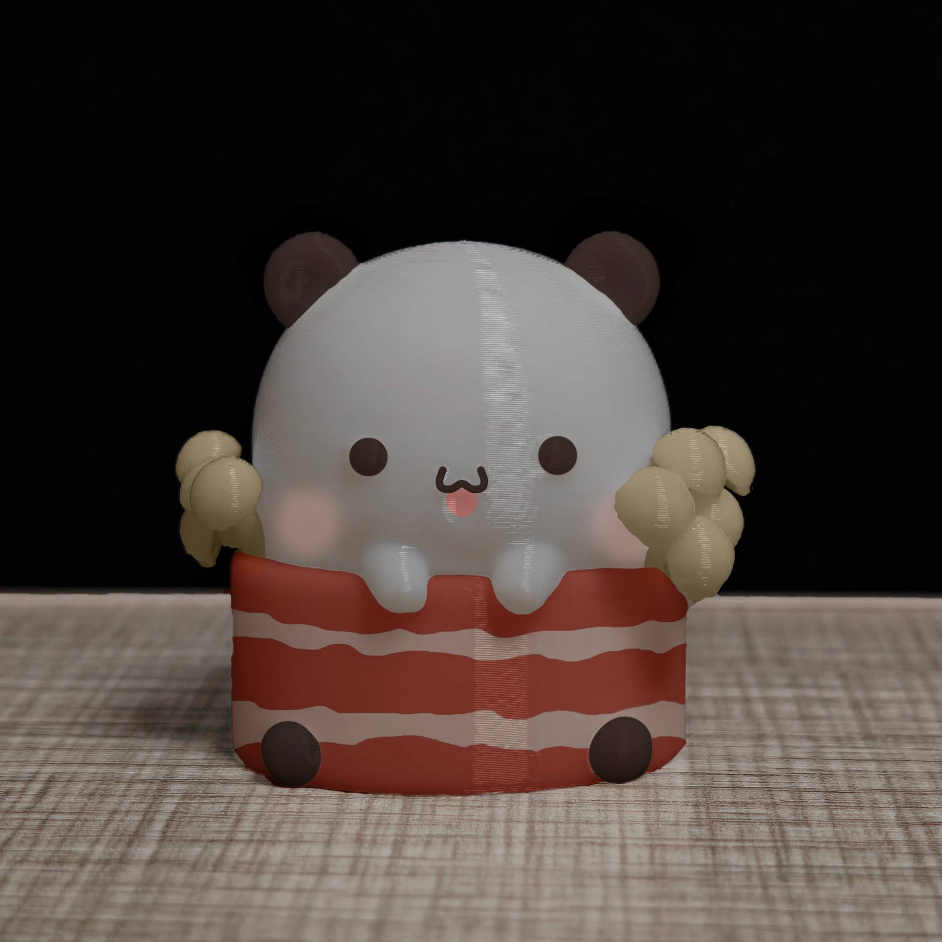 家居装饰与摆件STL下载 - 情侣熊系列-金针菇肥牛卷一二（Couple Bear-Enoki mushroom_Beef Roll_Yier ...