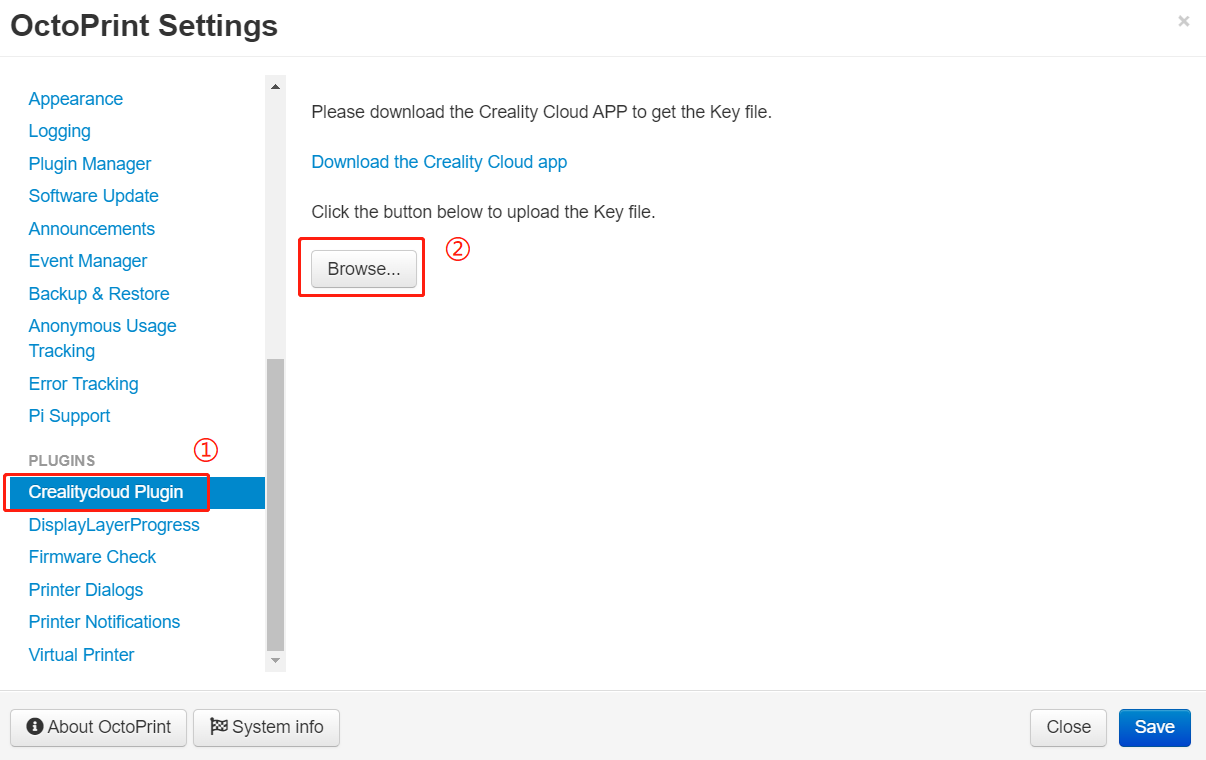Octoprint安装创想云插件及配网教程