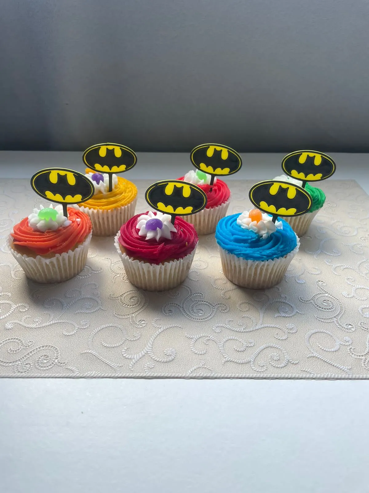 3D打印模型 | 3MF文件 | Batman emblem Cup-Cake Topper Batarang logo | 创想云