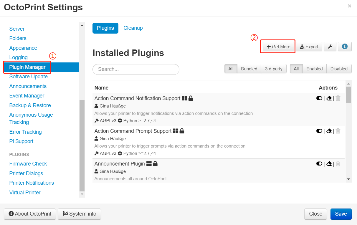 Octoprint安装创想云插件及配网教程